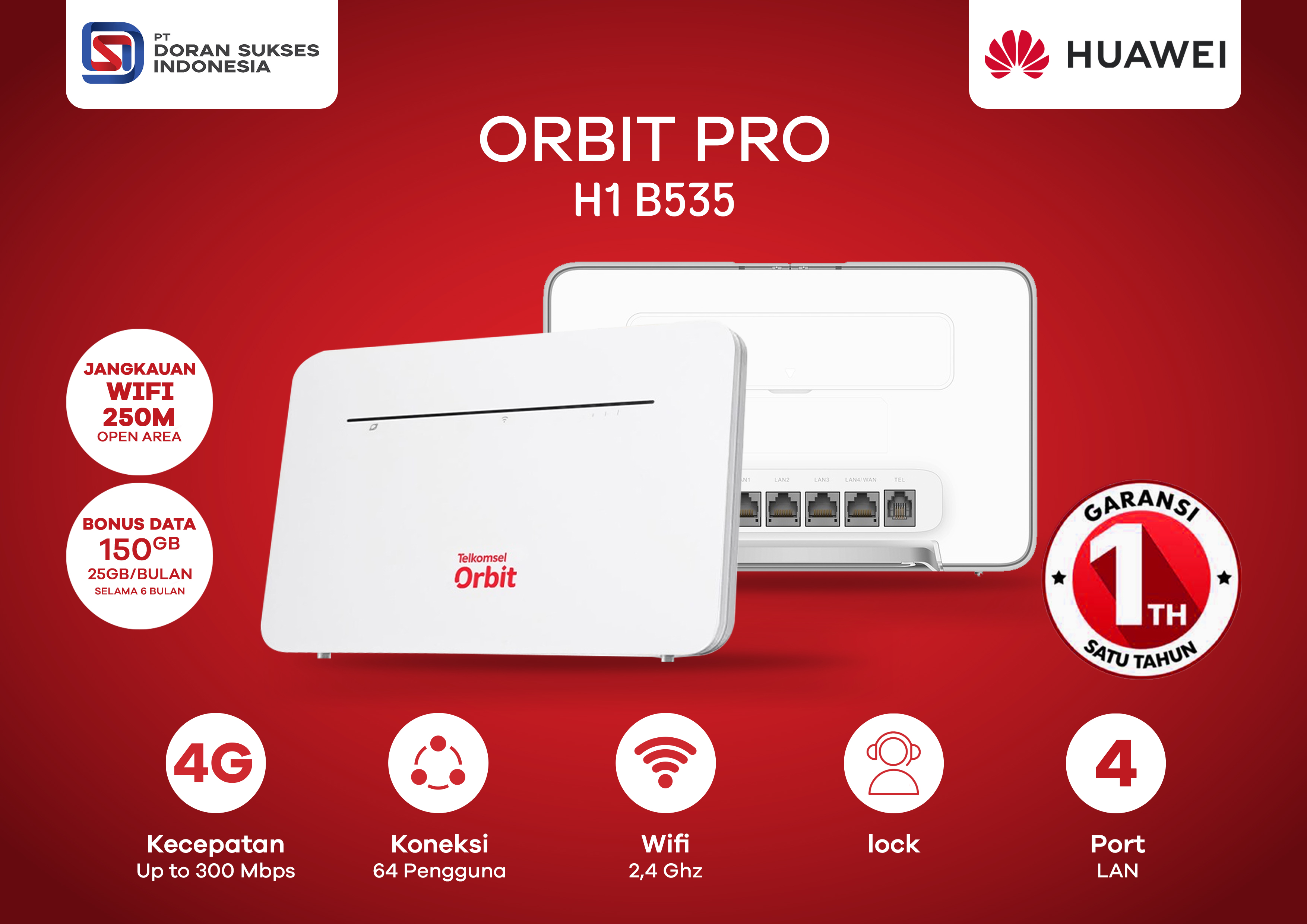 Huawei Modem B535 Orbit Pro H1